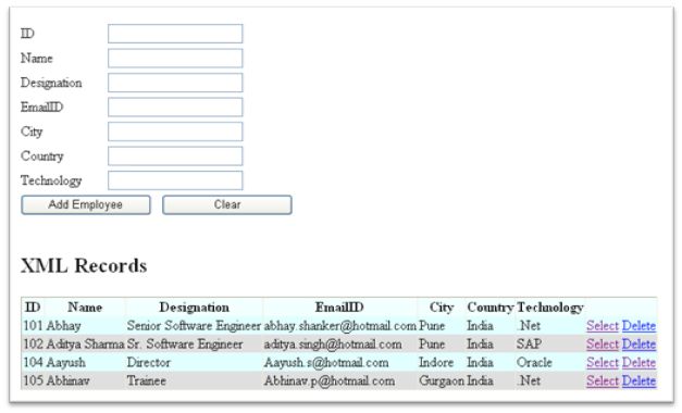 Insert Update And Delete In Xml File Using C
